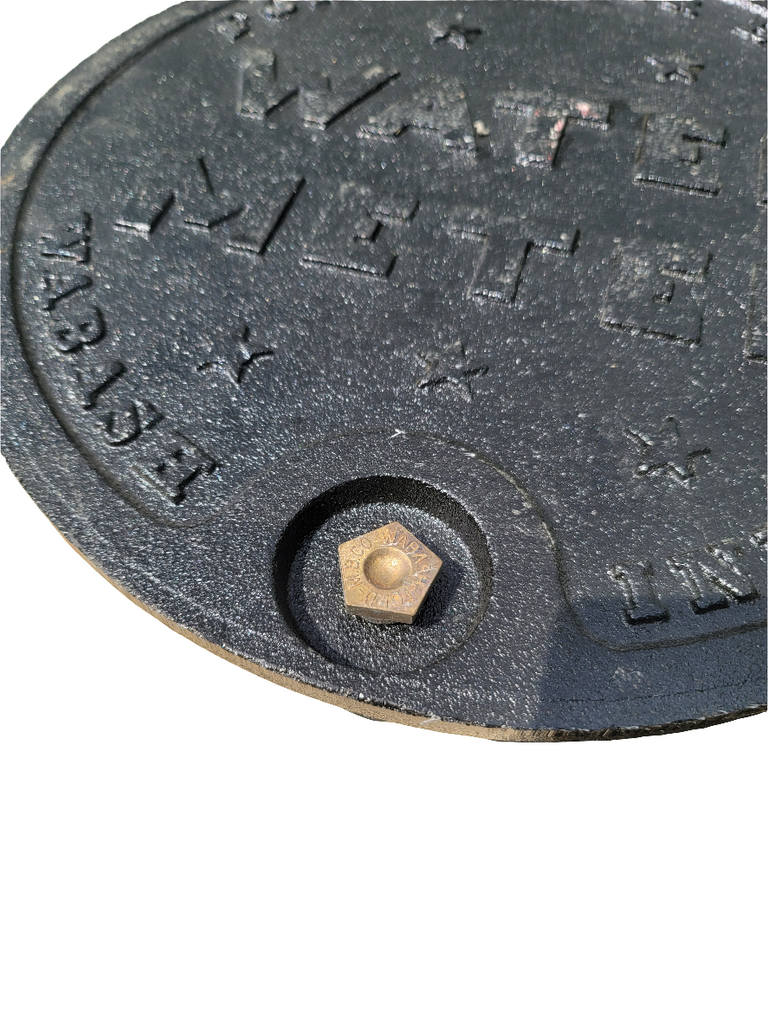 Ford Meter Box Type A 11-1/2" Solid Cast Iron Locking meter box Lid #W ...