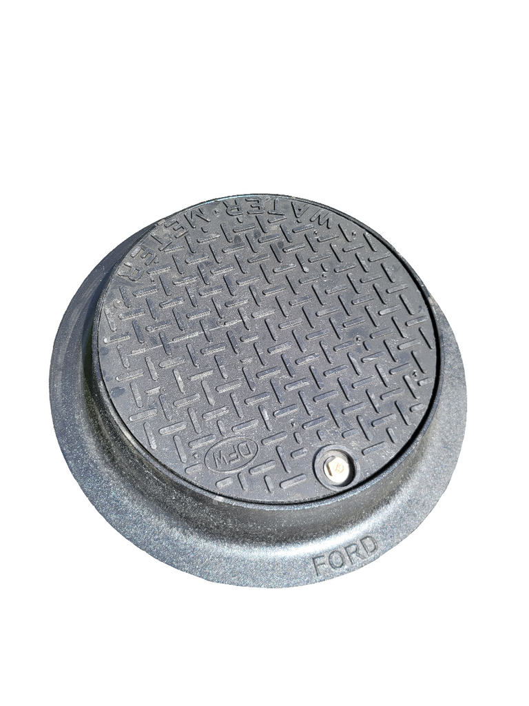 Ford Meter Box A53 Cover with DFW 15" Polymer Locking Lid with Bottom ...