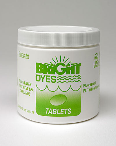 FLT YELLOW/GREEN Tablets - Bright Dyes Tracer Dye for water or wastewa ...