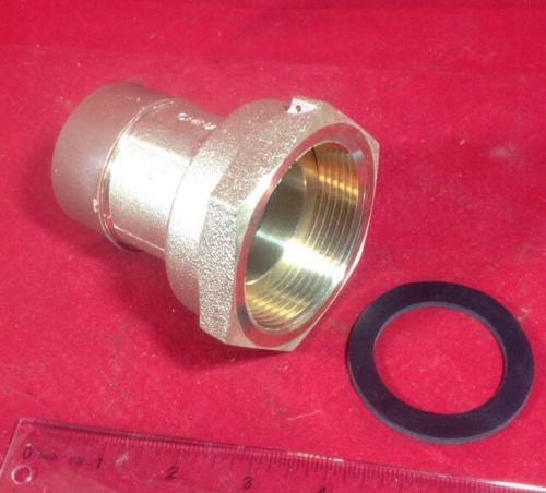 2" Water Meter Coupling, LEAD-FREE brass, Female Swivel Meter Nut x Ma ...
