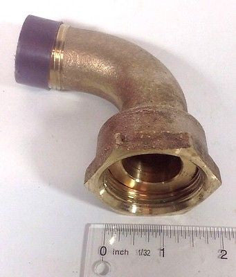 1" ANGLE Water Meter Coupling, NO-LEAD Brass 1" Swivel Cplg. nut x 1 ...