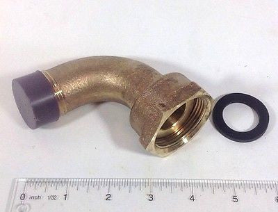 1" ANGLE Water Meter Coupling, NO-LEAD Brass 1" Swivel Cplg. nut x 1 ...