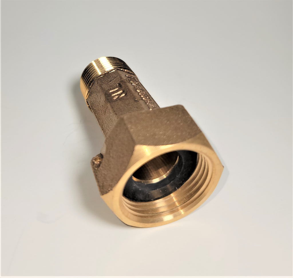 3/4" Water Meter Coupling, LEAD-FREE brass, 3/4" Fem swivel nut x 3/4 ...
