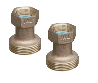 Water Meter Adapter, Set 5/8" x 1/2" Water Meter into 1" Meter Set (36 ...