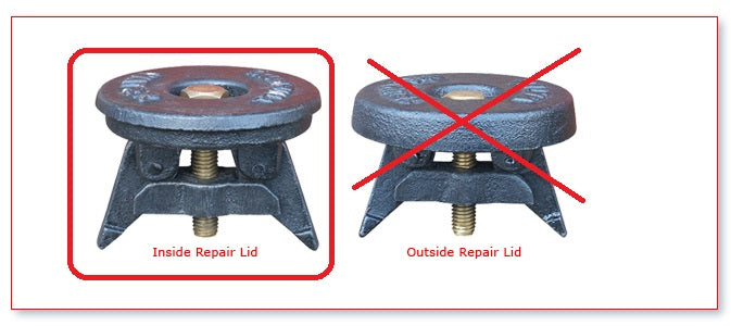 Curb Box Repair Lids - INSIDE Repair lid for Outside Style 2-1/2" Curb ...