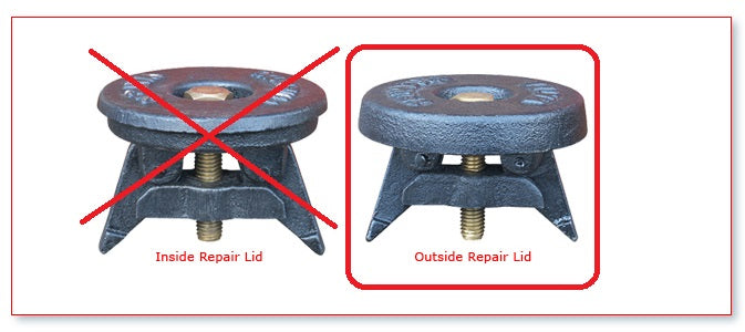 Curb Box Repair Lids - OUTSIDE Repair lid for 2-1/2" Curb Box (Old Sty ...